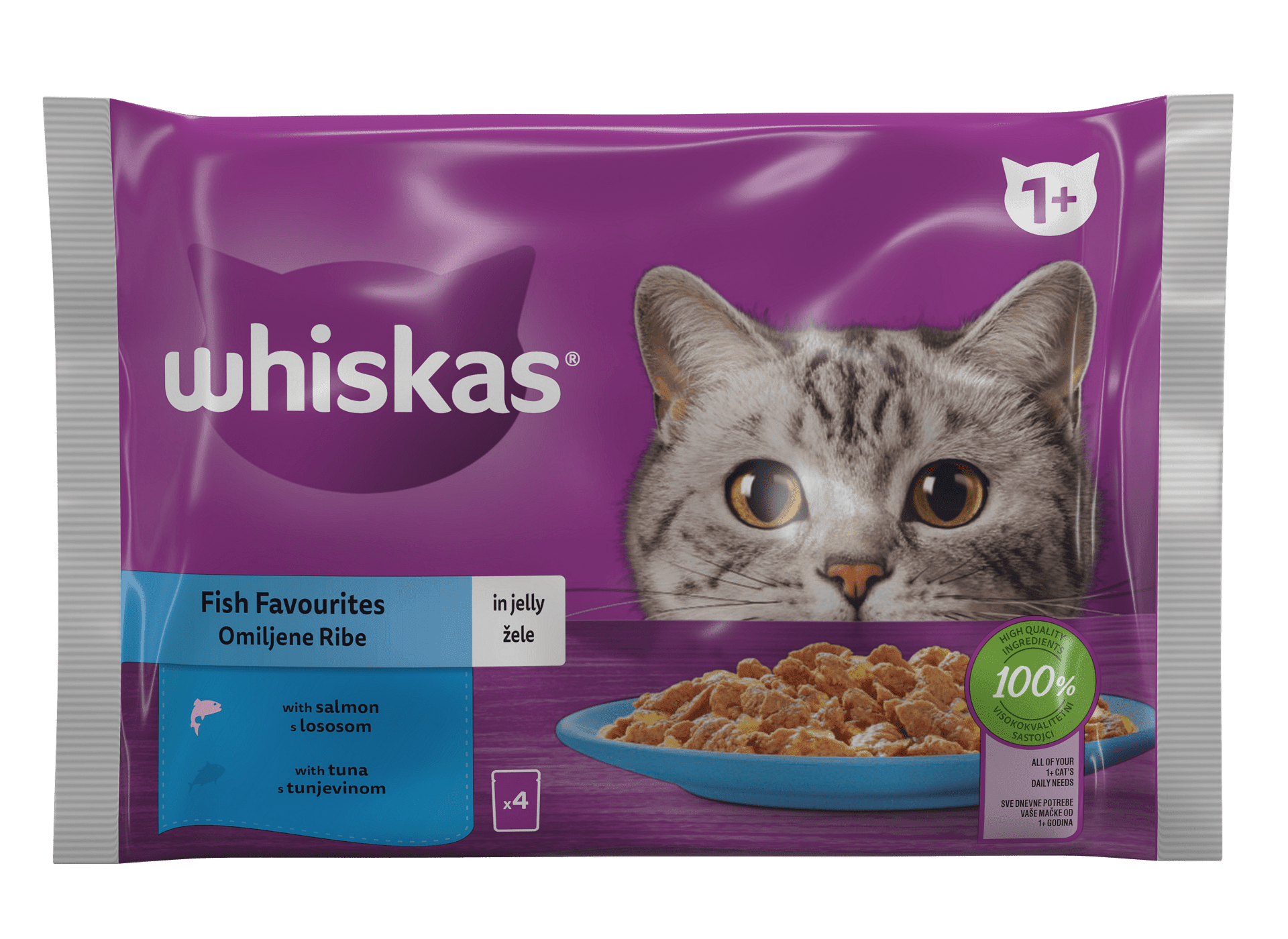 Whiskas паучове за котки - Рибни Ястия 4 х 85 гр - Сигма Провадия